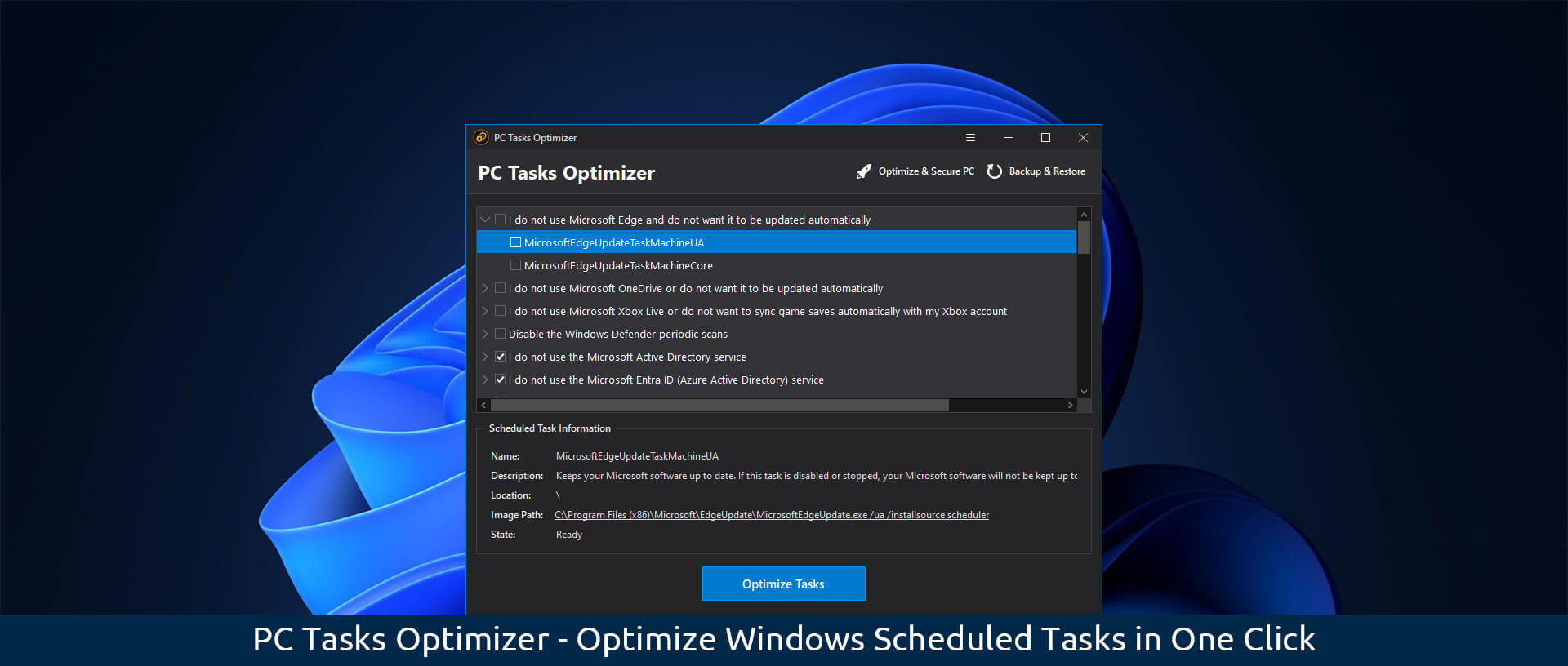 Tweak Windows Scheduled Tasks in One Click with PC Tasks Optimizer ...